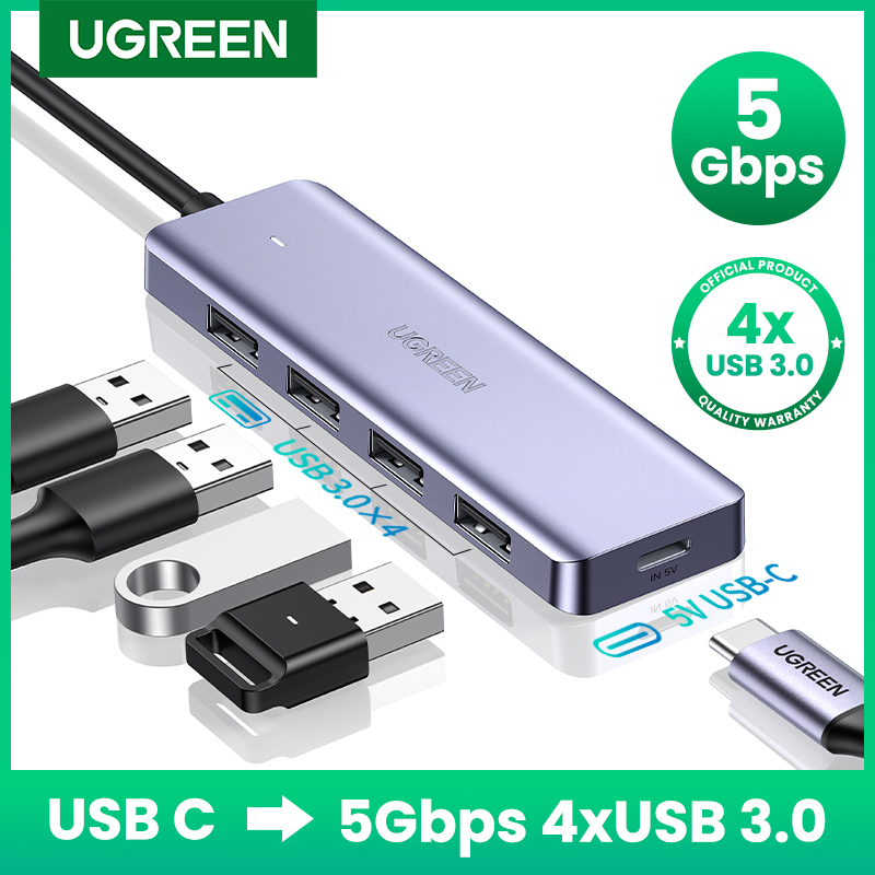 UGREEN 4-Port Multiple USB Splitter Ultra Slim High-Speed HUB OTG For ...