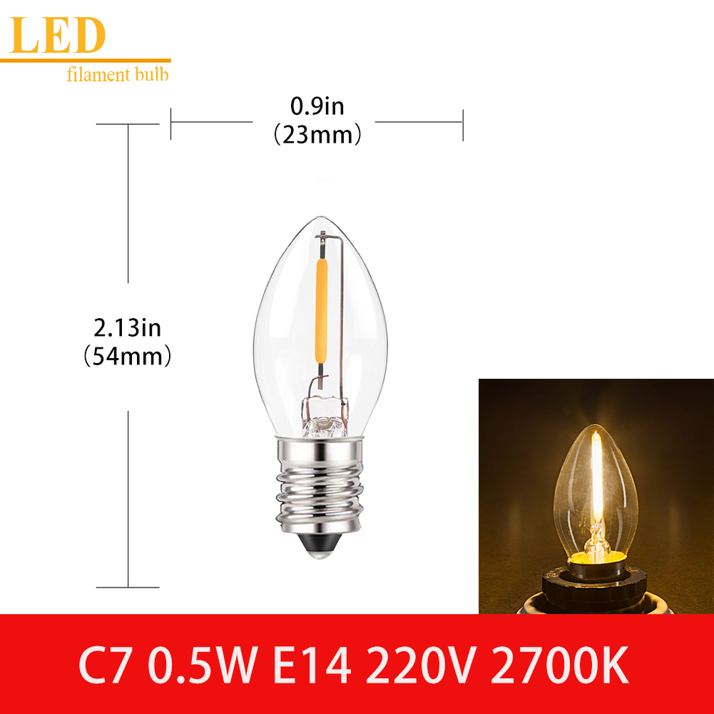 E12 E14 E27 LED Edison Bulbs 1W 2W 3W 4W 6W 8W House Decoration Bulb C7 C35 T20 T16 A19 G40 G80 ...