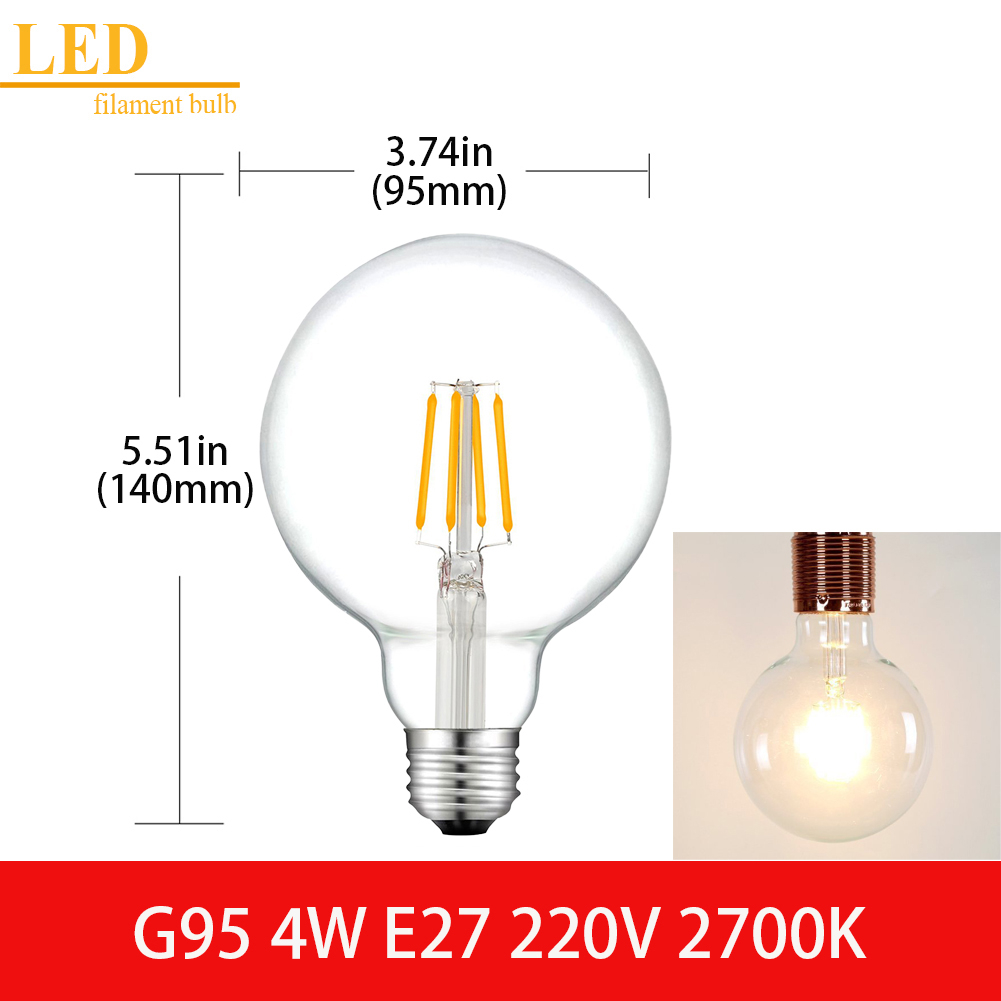 E12 E14 E27 LED Edison Bulbs 1W 2W 3W 4W 6W 8W House Decoration Bulb C7 C35 T20 T16 A19 G40 G80 ...