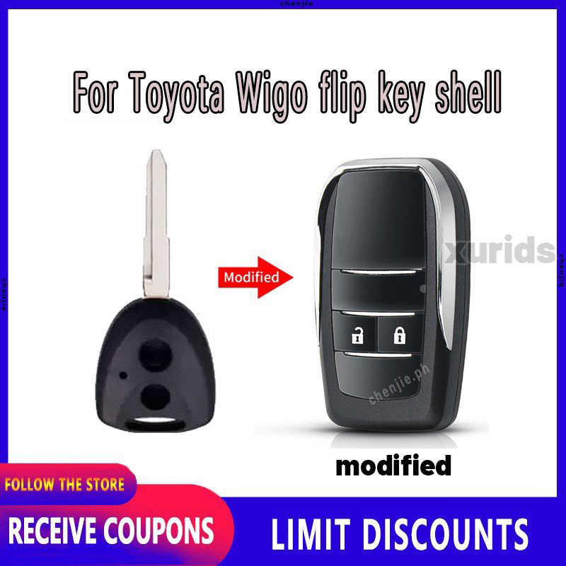 sale cod for Toyota wigo g flip key remote shell replacement cover car ...