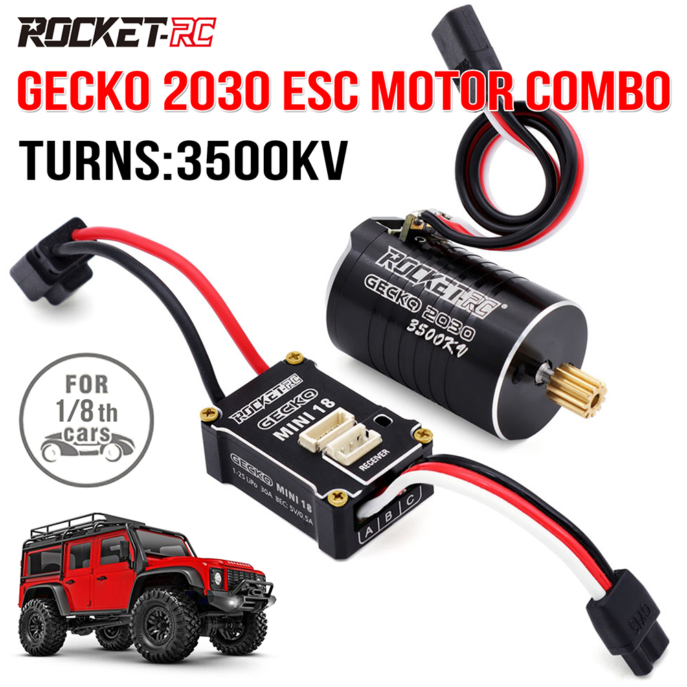 Rocket-RC 2030 Sensored Brushless Motor Mini 18 ESC Combo for 1/18 ...