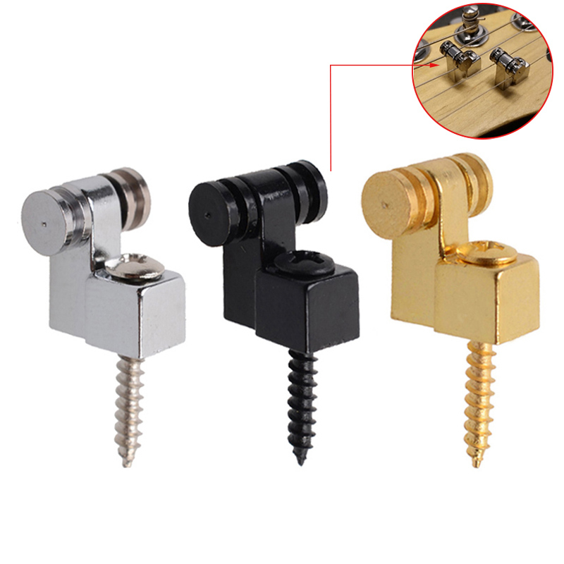 2Pcs Roller String Tree Retainer for Electric Guitar Black/ Gold/Chrome ...