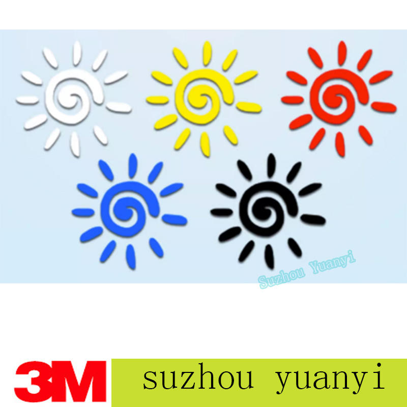 3M reflective stickers Smiley face cartoon personality creative ...