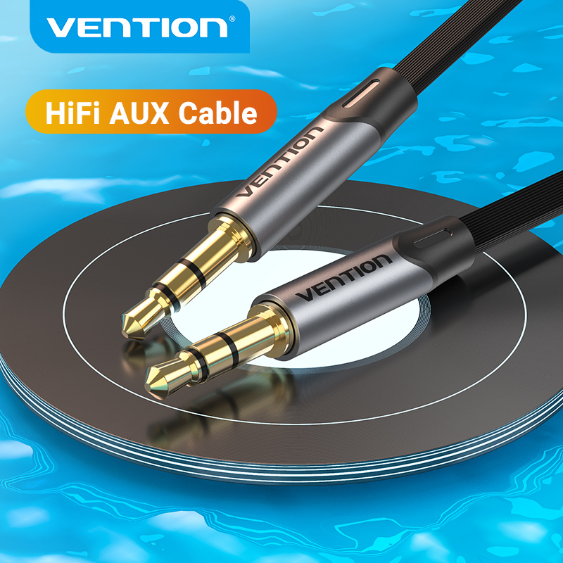 Vention 3.5mm Aux Cable Male To Flat Wire HiFi Audio for Smartphone ...