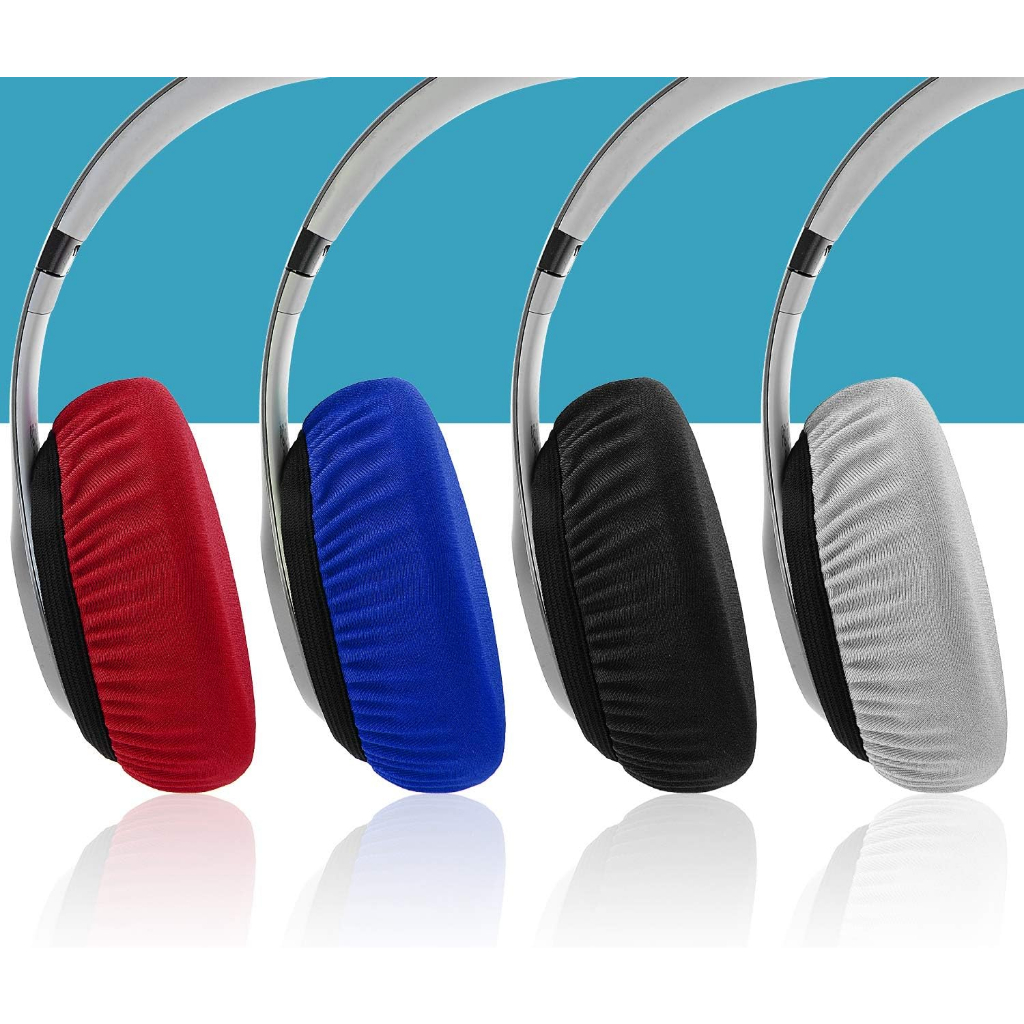 1 Pair Washable Strechable Headset Earpad Cloth Cover For Gym, Training ...