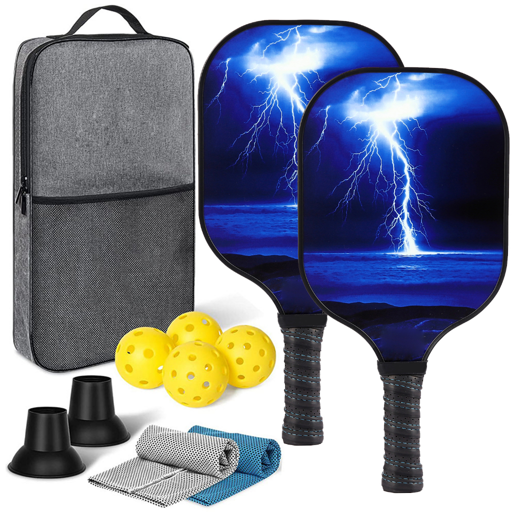 Pickleball Paddles Set of 2, Carbon Fiber Pickle Ball Raquette ...