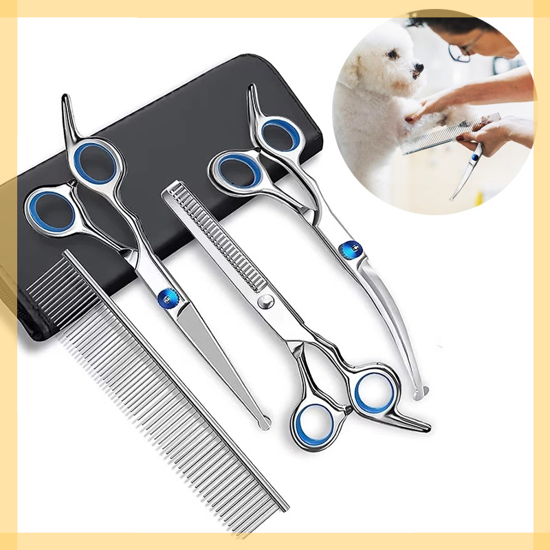 Pet Grooming Scissors Round Head Professional Stainless Steel Scissors ...