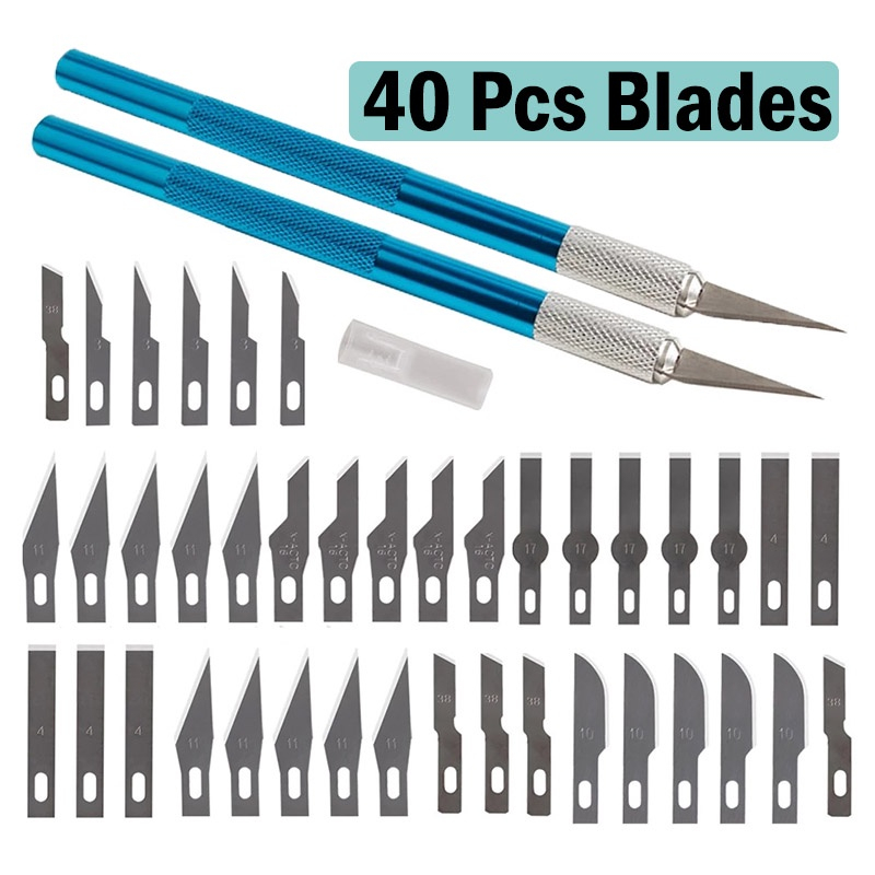 KUAIQU Sculpture Engrave 40 Blade Carve Knife Extra Backup Graver ...