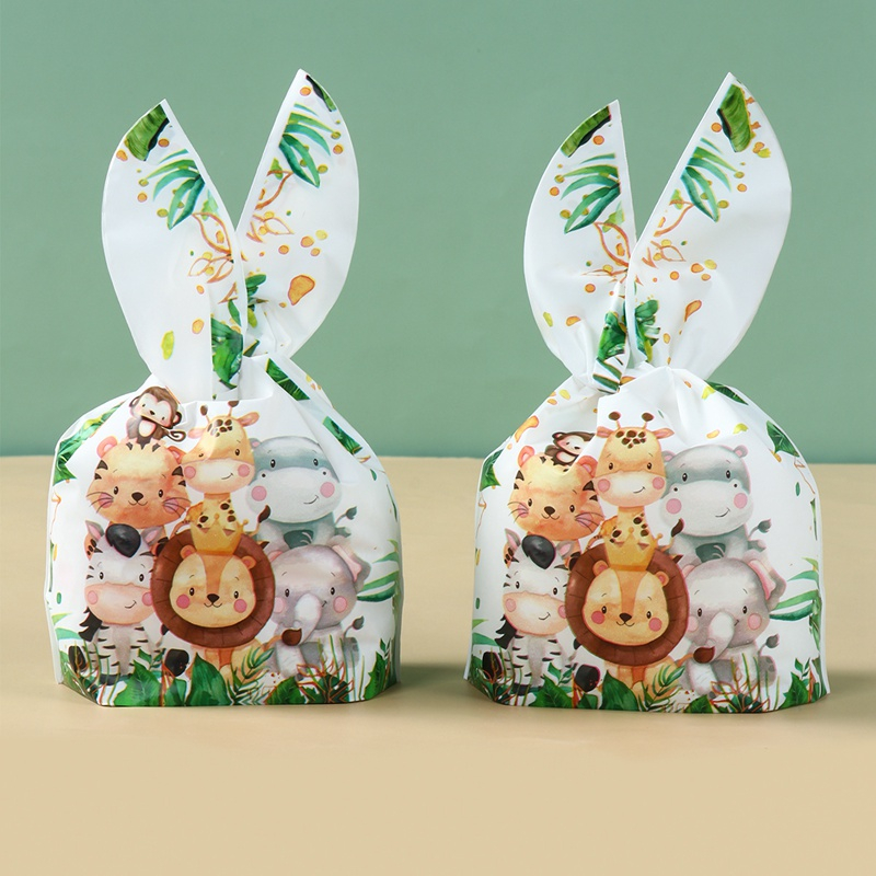 25/50pcs Jungle Animal Rabbit Gift Bags Loot Bag Safari Theme Candy ...