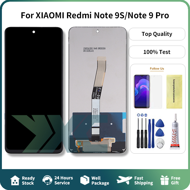 For Xiaomi Redmi Note 9S Note 9 Pro LCD Screen Assembly Replacement ...