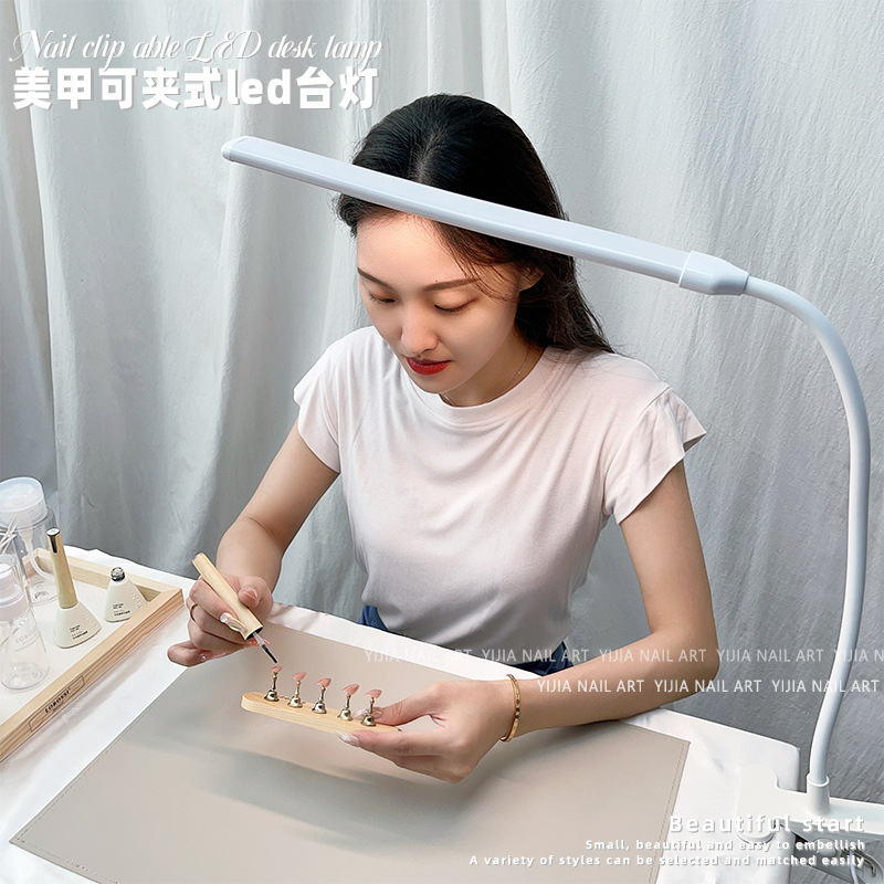 Nail Desk Lamp Led Clip-On Clamp Table Lamp Bendable Nail Fill Light ...