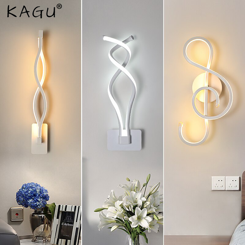 Kagu Modern Minimalist Wall Lamp Living Room Bedroom Bed Head Light Led ...