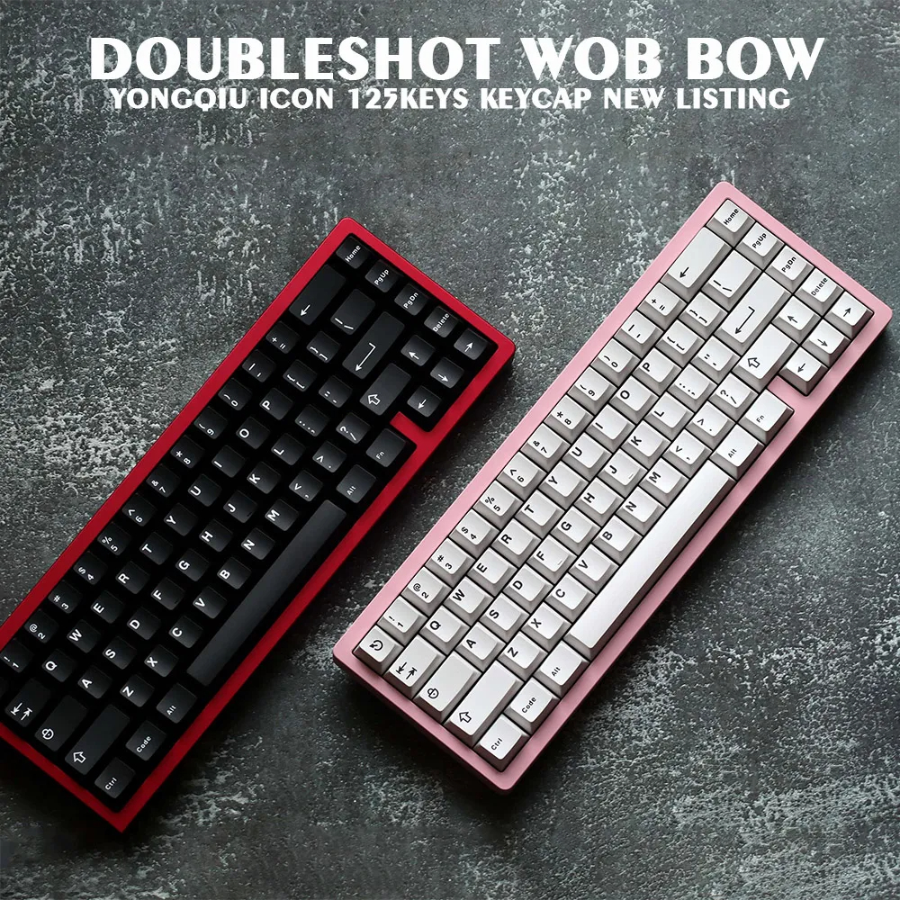 GMK WOB BOW 121 Keys Double Shot Keycap YMK keycap English Custom ...