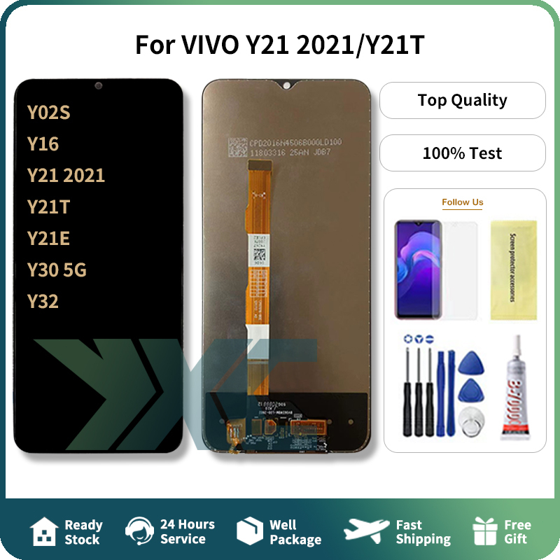 For Vivo Y02S/Y16/Y21 2021/Y21T/Y21E/Y30 5G/Y32 LCD Screen Assembly ...