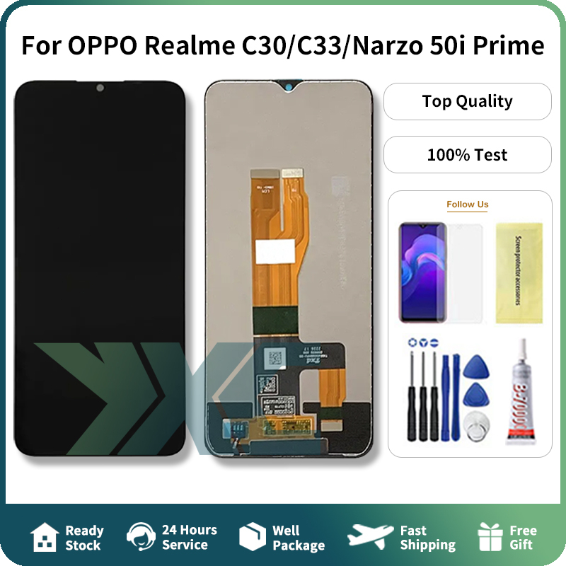 For Oppo Realme C30 C30s C33 Narzo 50i Prime LCD Screen Assembly ...