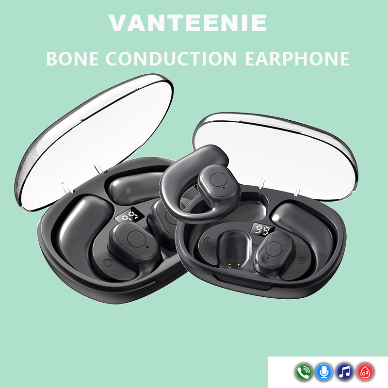 VANTEENIE Wireless Bluetooth Bone Conduction Headset Long Standby ...
