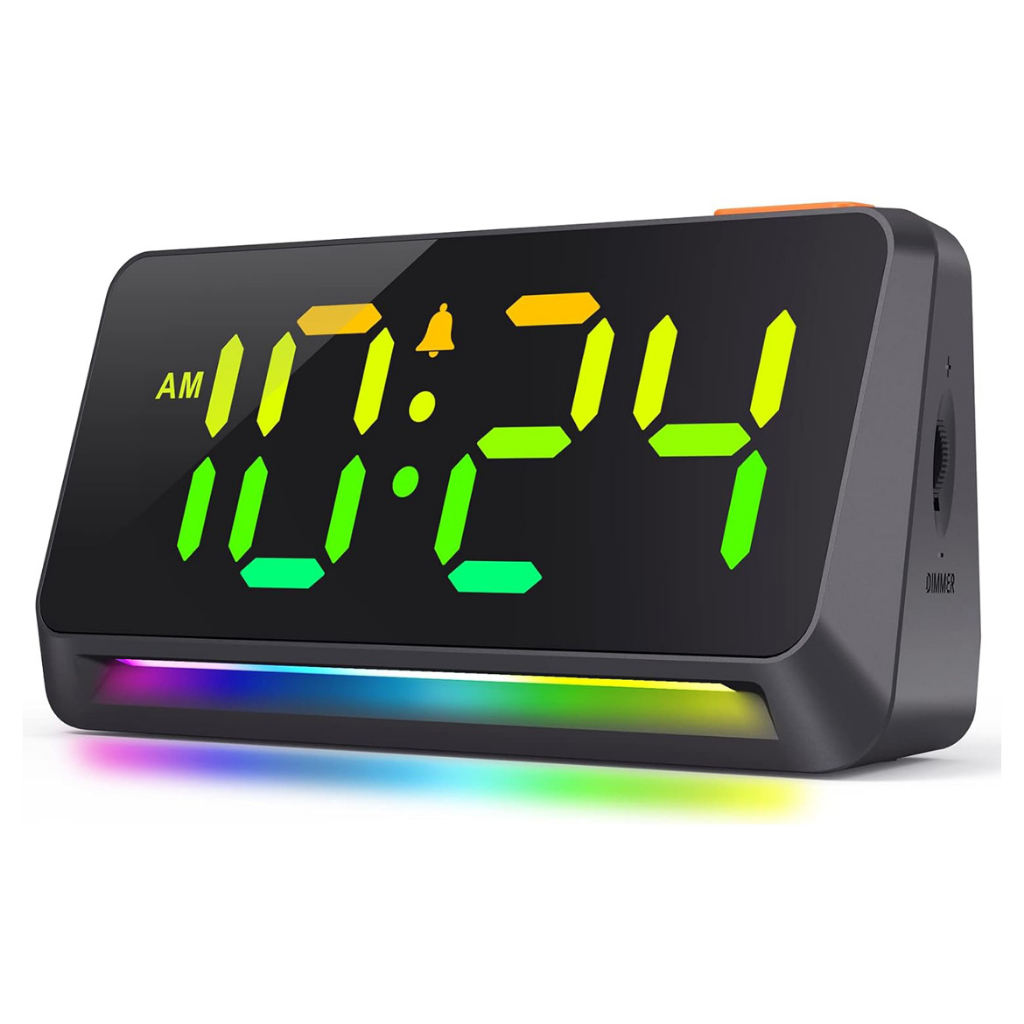 Dynamic Colorful - Extra Loud Digital Alarm Clock rgb LED Dislpay for ...