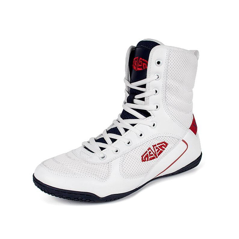 Professional Boxing Wrestling Shoes For Men Training Lace Up Boots ...