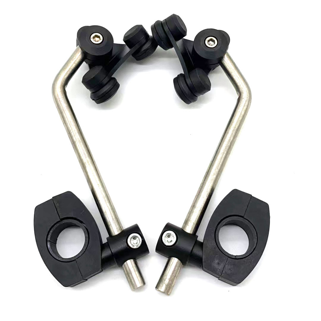 Black Universal Adjustable Windshield Bracket Fits motorcycle with 22mm ...