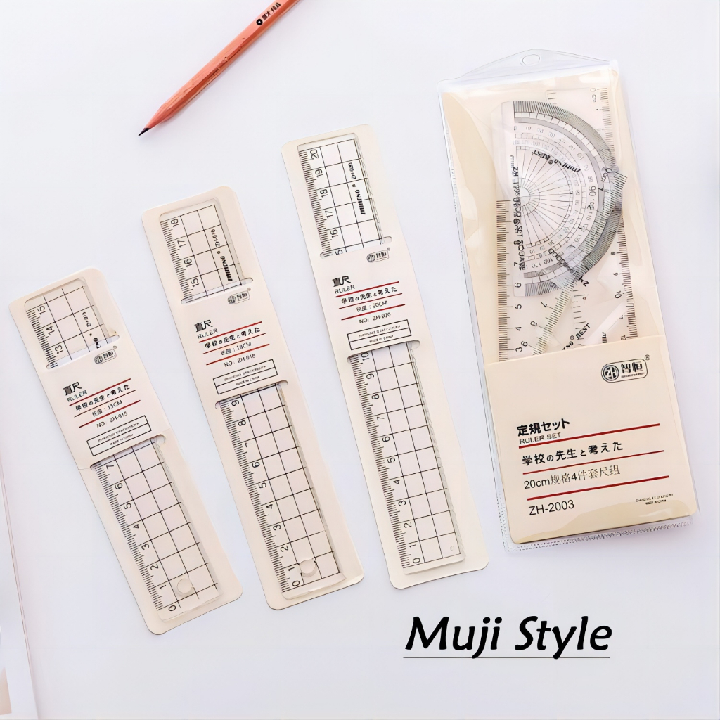 Creative Simple Muji Style Ruler Transparent Square Acrylic Ruler ...