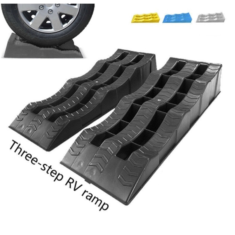 21X60CM Three-step 1 Pair Plastic Heavy Duty Car Brake Ramp Wheelchair ...