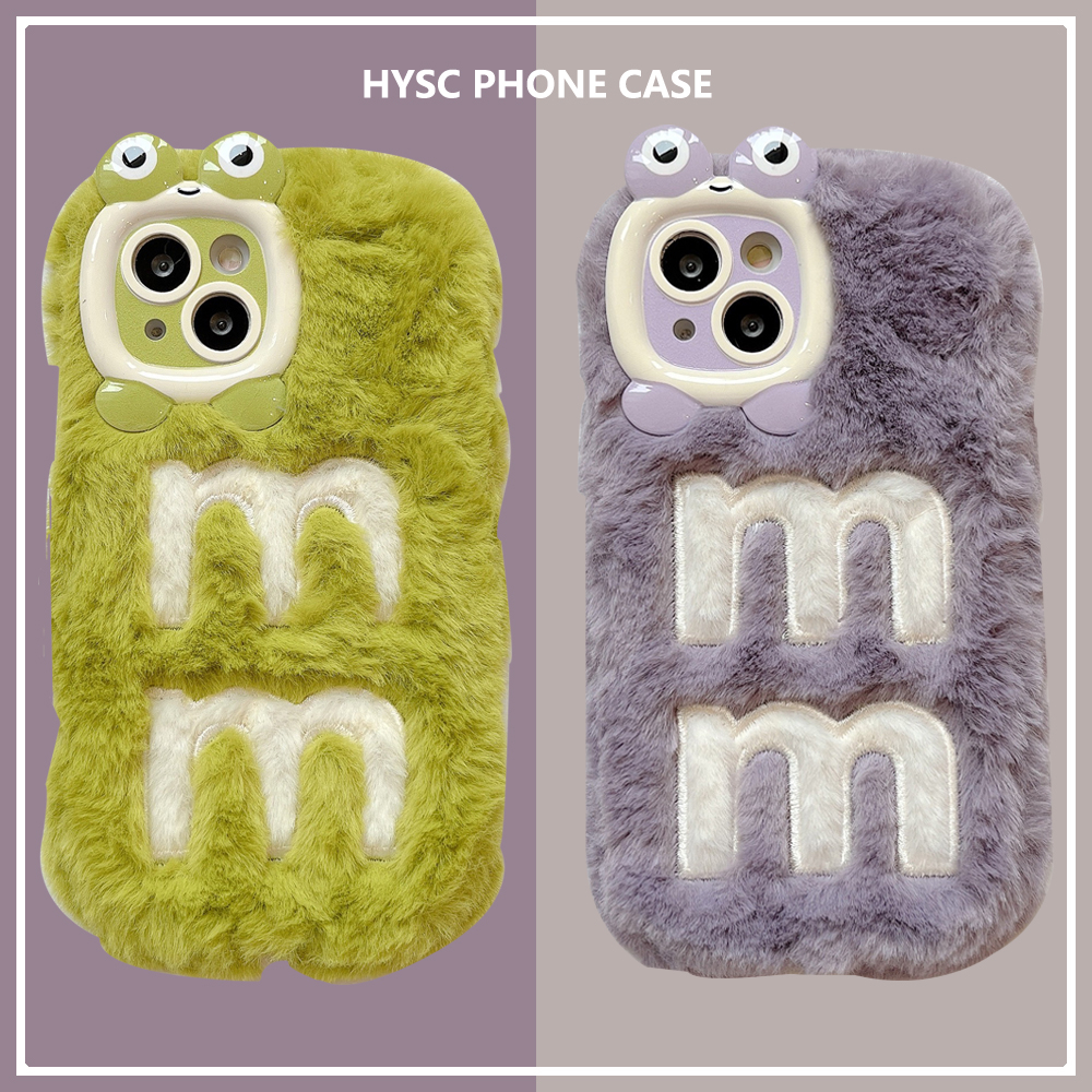 M&M ins Style Plush iPhone Case for iPhone 15 Pro Max 15 Plus 14 Pro ...