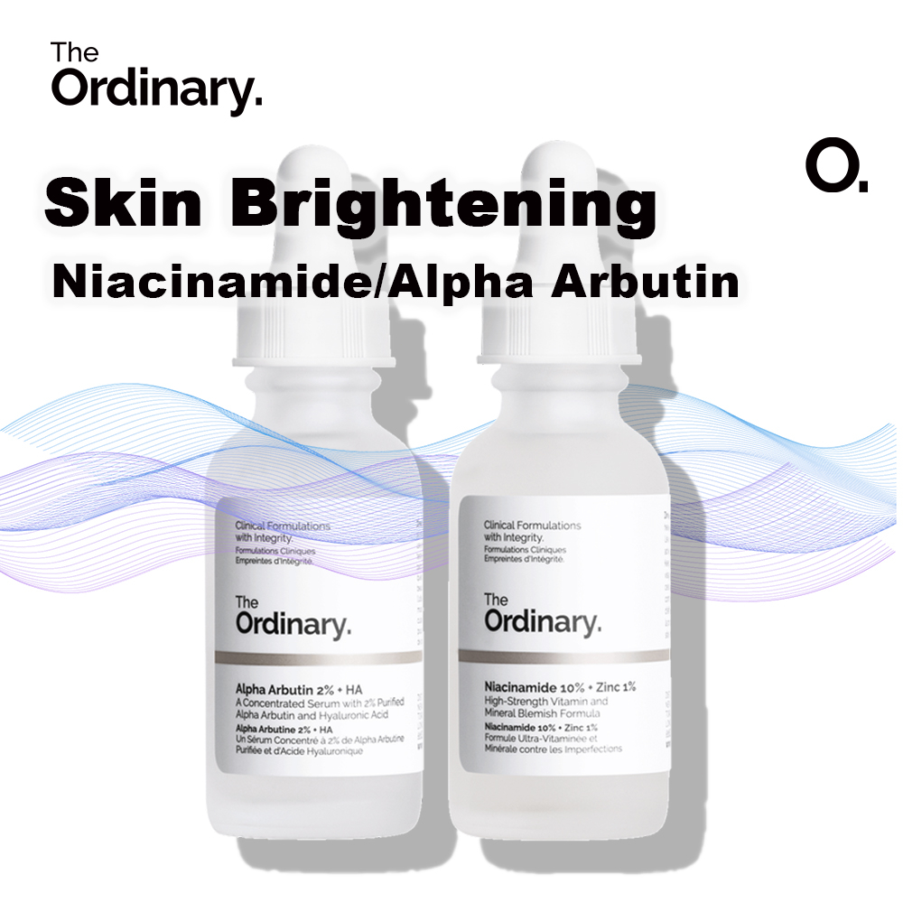 The Ordinary Skin Brightening Set - Niacinamide 10% + Zinc 1% & Alpha ...