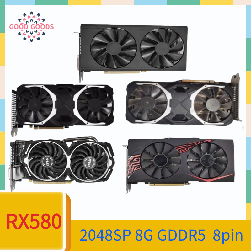 85% new RX580 8G GDDR5 8PIN Interface 2048SP Graphics Card | Shopee ...
