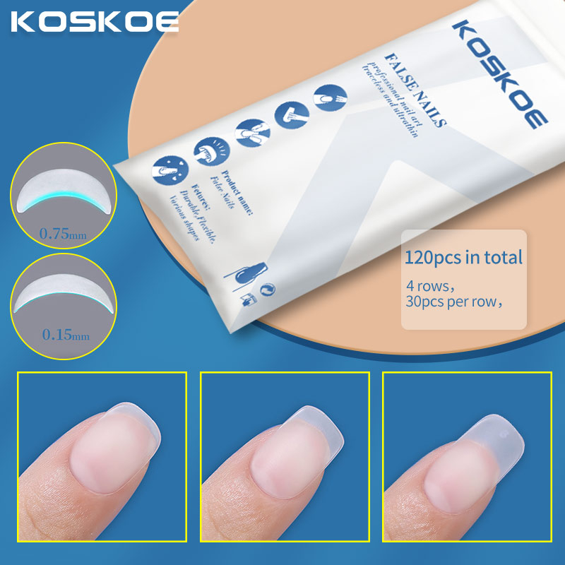 Born Pretty 100 Pcs/Set Fake Nail Acrylic Full Cover Ballerina Matte ...