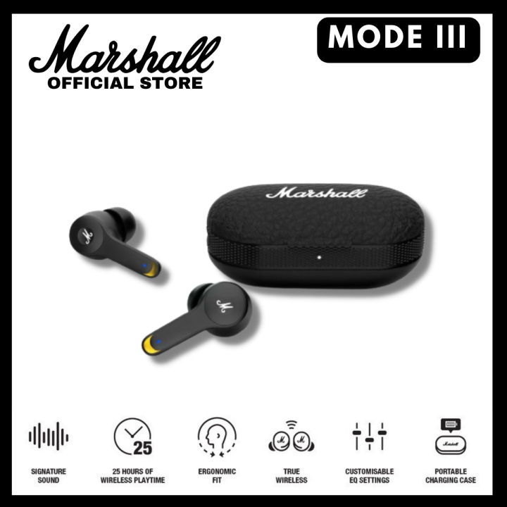 New Marshall MODE 3 In-ear Wireless Bluetooth Sports Earphones Headset ...