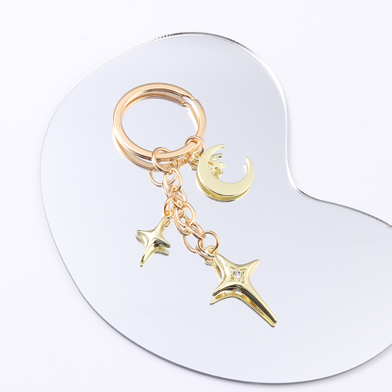 Y2K Star Moon Key chains Pretty Key Ring For Friends Gift | Shopee ...