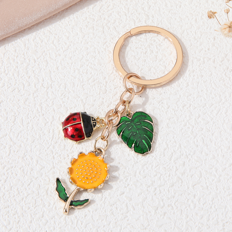 Lovely Butterfly Flowers Leaves Key Chains Plant Animals Natural Key ...