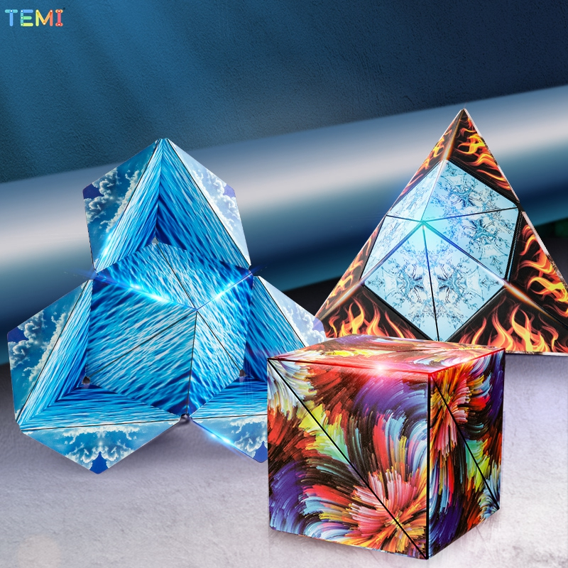 TEMI 3D Changeable Magnetic Magic Cube Kids Puzzle Cube Toys Adults ...