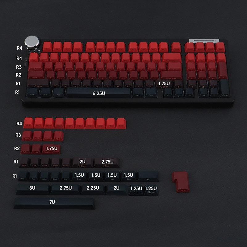 GMK Good Luckly strike Keycaps 139keys Red Color Backlit Gradient ...