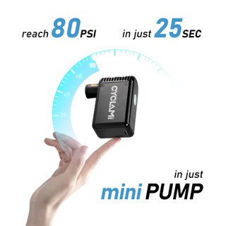 CYCLAMI HAUFIAHR Small Mini Plus Portable Pump for Bicycle Cordless Air ...