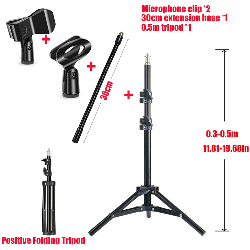 Mic Stand Boom Microphone Stands Tripod Gooseneck Mic Arm Stand Height ...