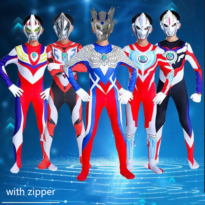 halloween Ultraman Costume for Kids boy, Superhero Costume Cosplay for ...