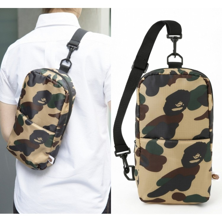 Chest bag A Bathing APE BAPE HEAD Camo Sling Phone Bag From Japan ...