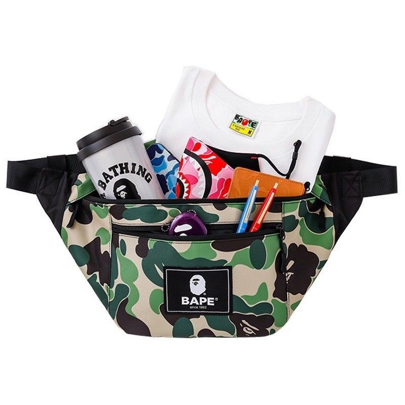 A BATHING APE BAPE AAPE JAPAN CAMO Waist bag Chest Crossbody Beg ...