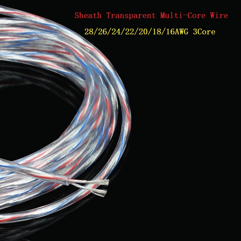 Sheath Transparent Multi-Core LED Light Power Cord Tinned Copper ...