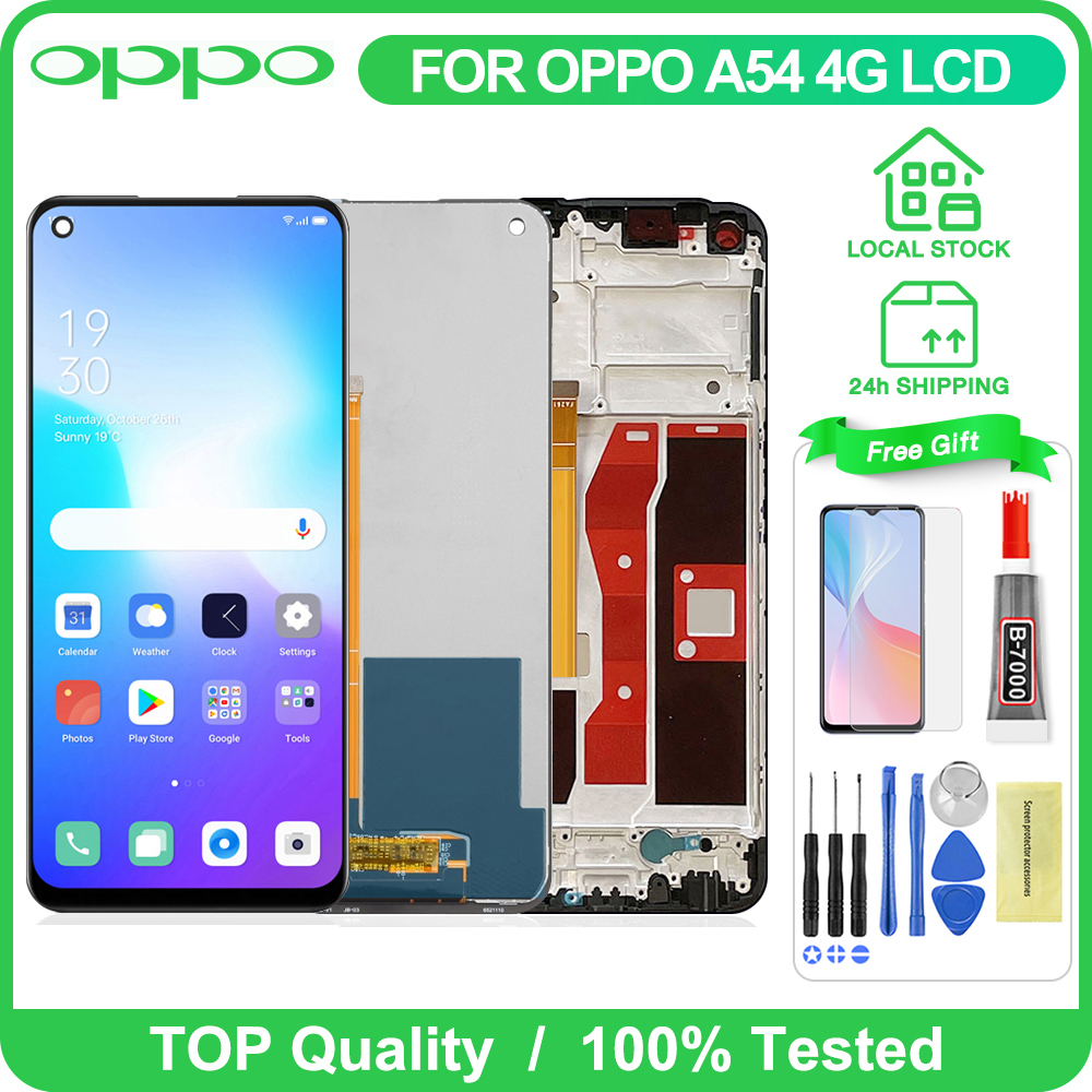 LCD with Frame For Oppo A54 4G cph2239 / A55 LCD Touch Display Screen Digitizer Assembly ...