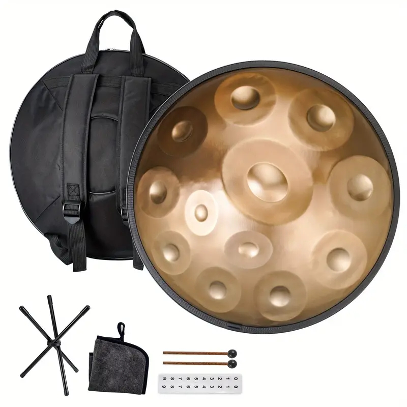 22 inch 9 Notes 10 Notes 12 Notes D Minor Handpan Steel Tongue Hand ...