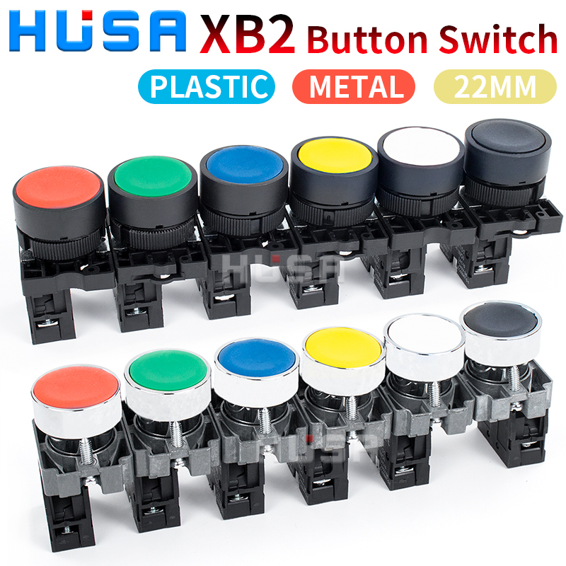 XB2 Button switch self reset flat head 22mm start 1NO NC NO/NC ...