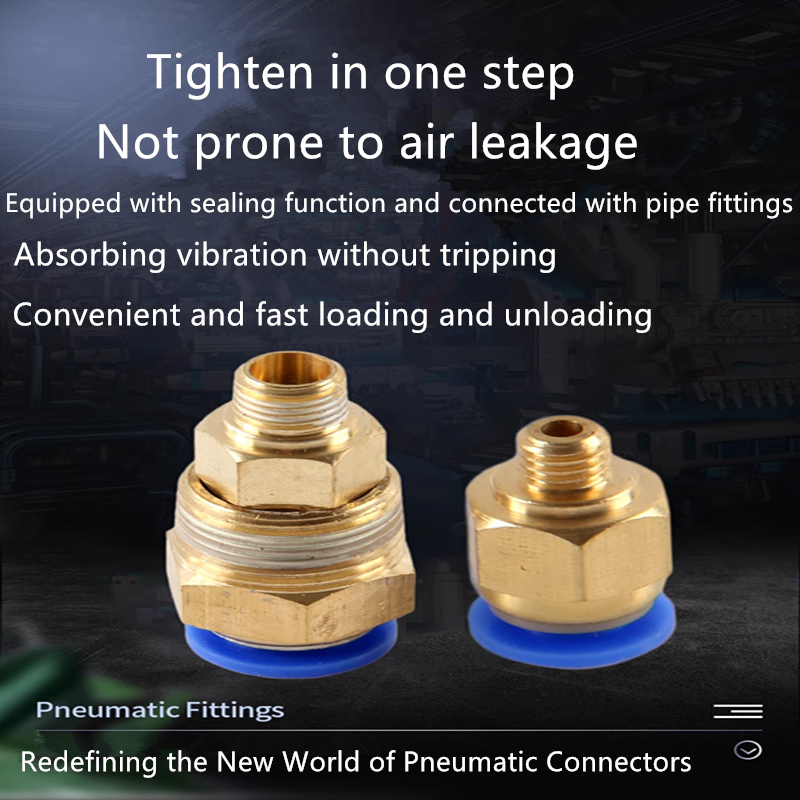Pneumatic air pipe quick connector PC4-M5 quick plug threadedstraight ...