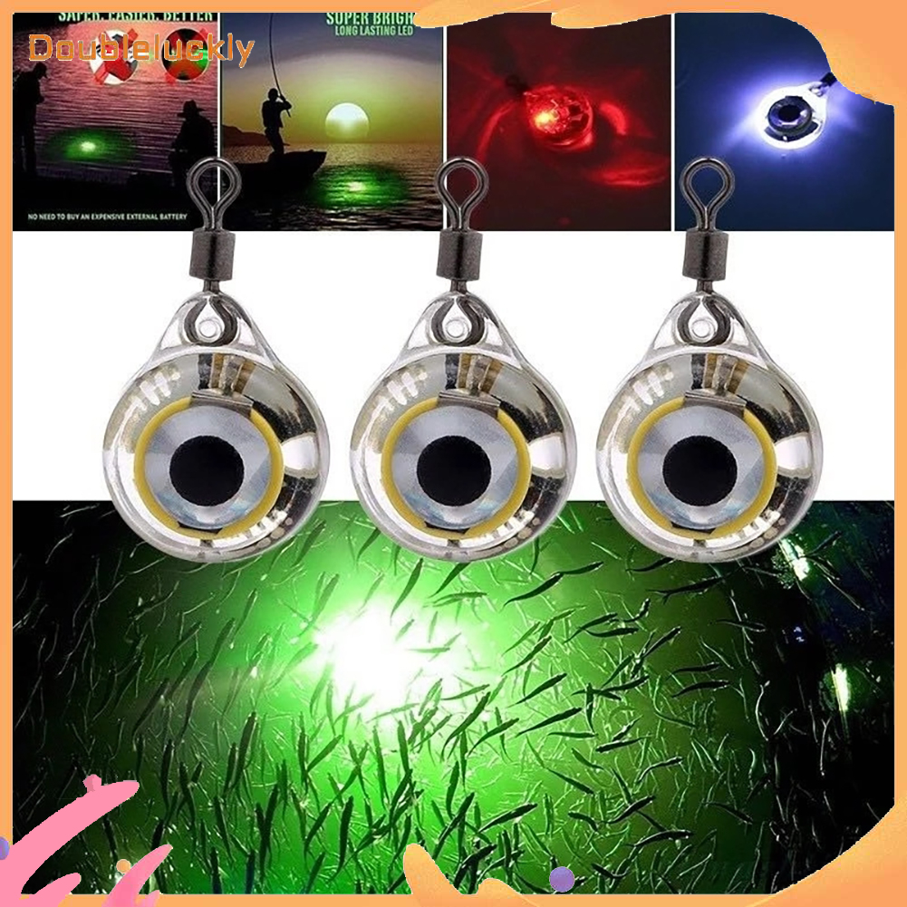Fishing Lure Trap Light LED Eye Shape Fishing Squid Bait Luminous Lure ...