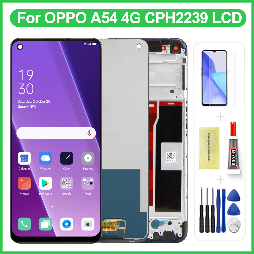 For Oppo A54 4G 5G IPS LCD Display Touch Screen Assembly Replacement Digitizer For Oppo CPH2239 ...