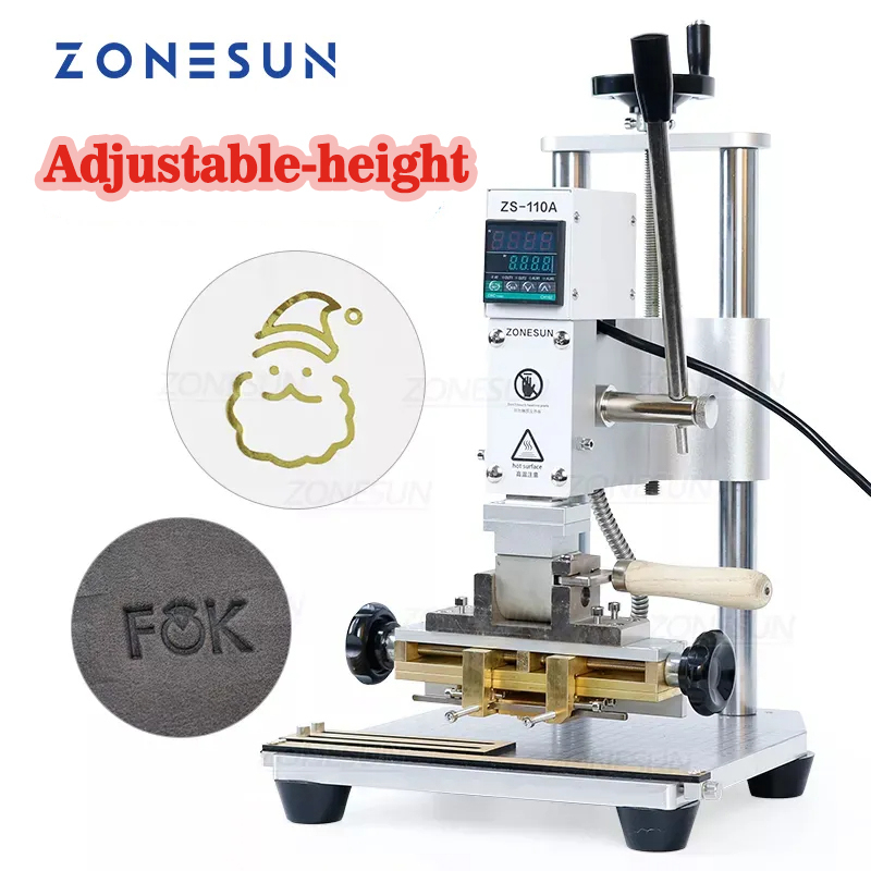 ZONESUN ZS110A Desk-top Hot Foil Stamping Machine Logo Bronzing ...