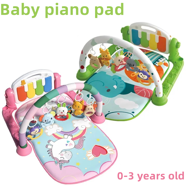 Baby Music Rack Play Mat with Piano Keyboard Early Education Gym ...