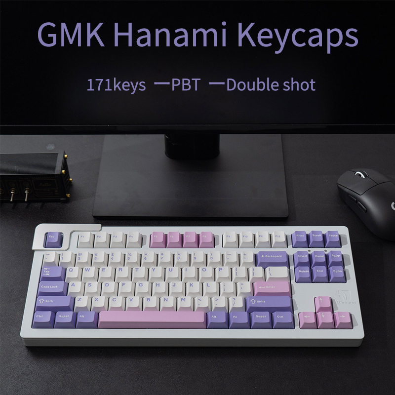 140 Keys/set GMK Hanami Keycaps PBT Double Shot Key Caps Cherry Profile ...