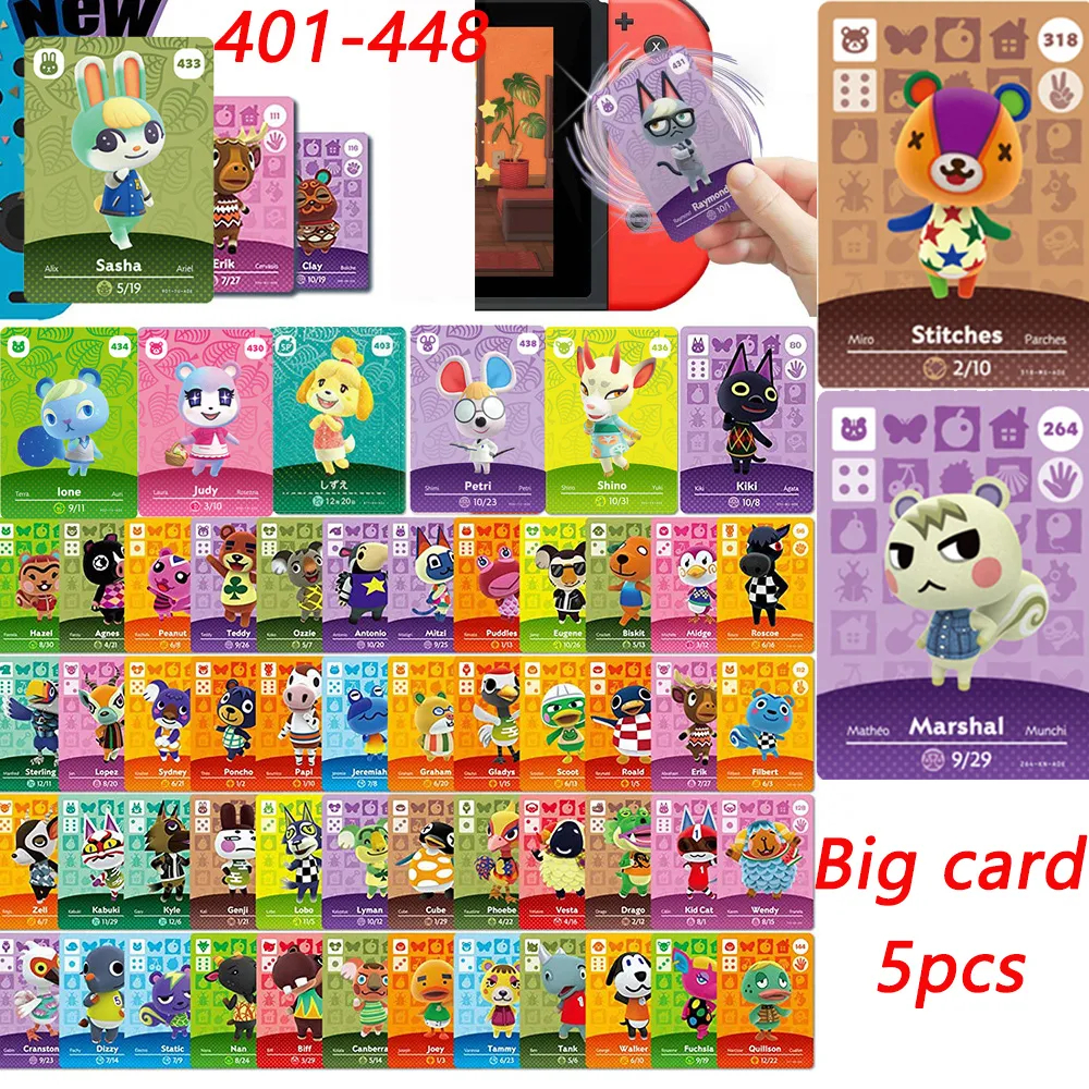 Hot Game Animals Crossing New Horizons Amiibo Card Ankha Marshal Maple ...